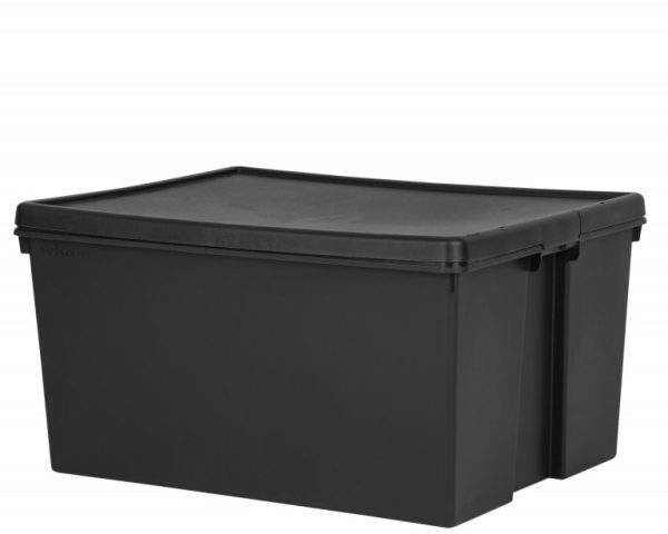 Box & Lid 150Ltr. WHAM BAM HEAVY Duty Black - Warrior Warehouses