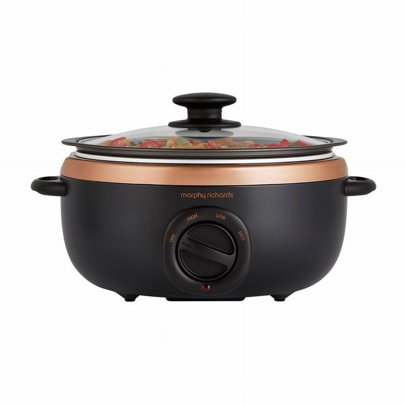Cooker Slow 3.5Ltr. Black & Rose Gold - Warrior Warehouses