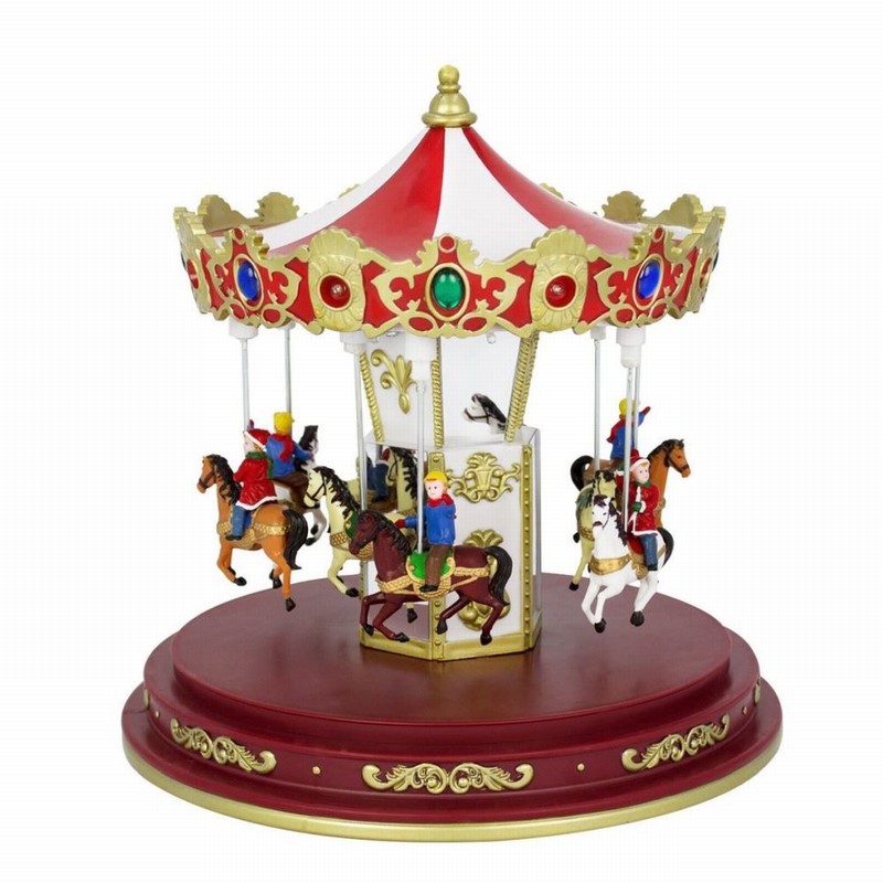 Christmas Carousel Revolving Up & Down Musical LED - Warrior Warehouses