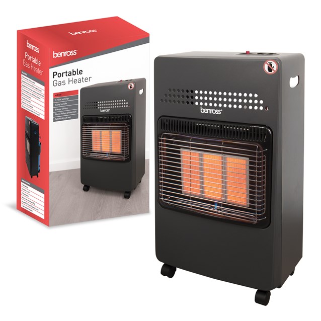 Gas Heater Radiant 4200Watt C/W Regulator - Warrior Warehouses